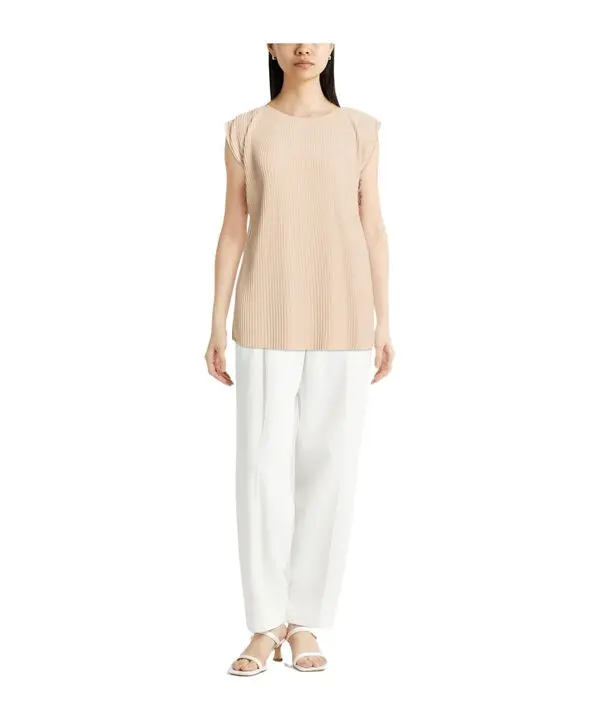 Max Mara Pleated Short-sleeved Top