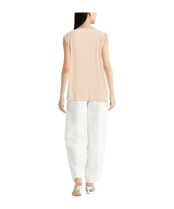 Max Mara Pleated Short-sleeved Top