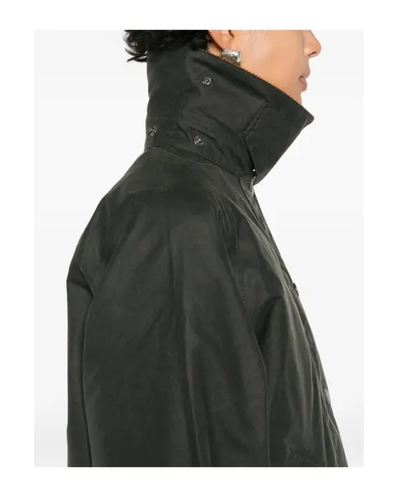 Barbour Short Waxed Jacket With Corduroy Collar