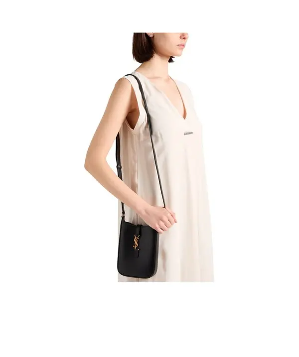 Saint Laurent Minimalist Glossy Leather Mini Bag