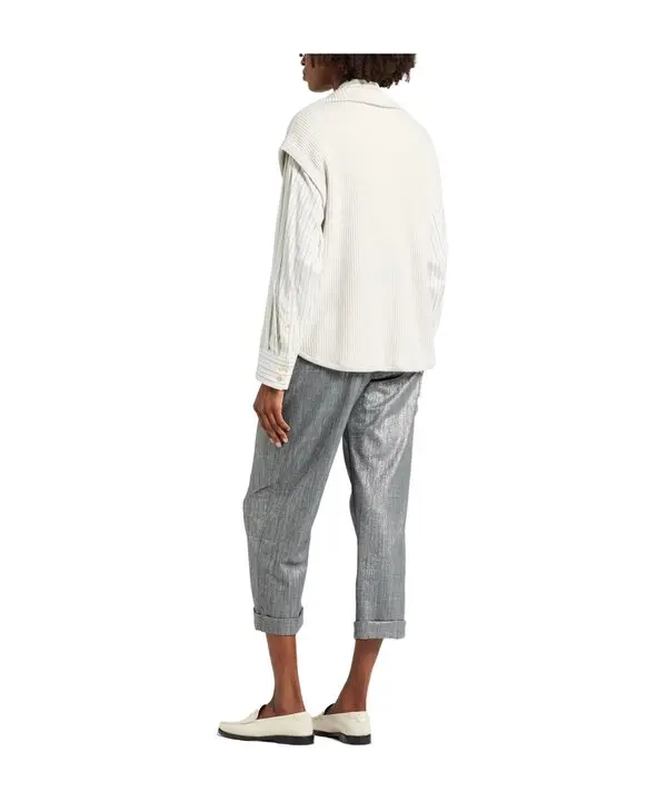Brunello Cucinelli Cashmere Short-sleeve Polo Knit Top