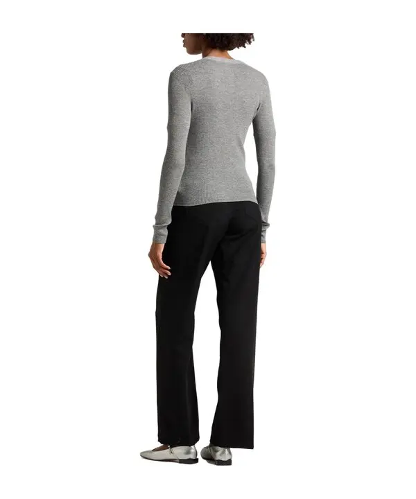 Brunello Cucinelli Silver- V-neck Knitwear