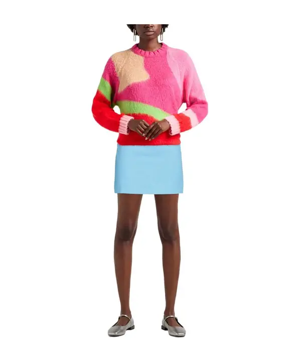 GANNI Solid Color Mermaid Skirt