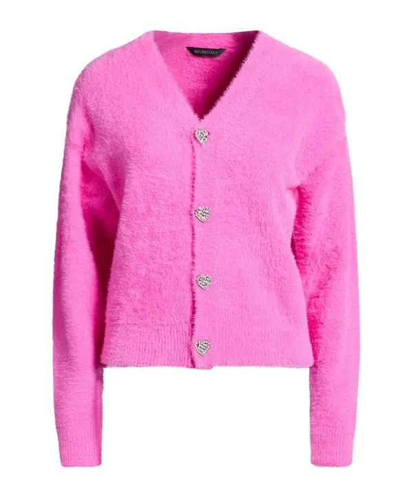 Balenciaga Solidcolor Mediumweight Knit Cardigan