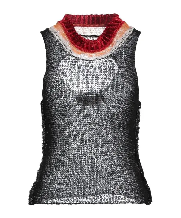 Marni Multicolor Lightweight Sleeveless Knit Top - Black
