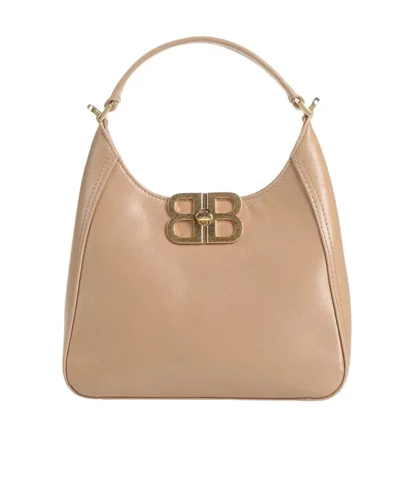 Balenciaga Medium-sized Leather Hobo Bag - Nude