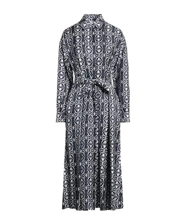 Max Mara Twotone Satin Longsleeve Dress