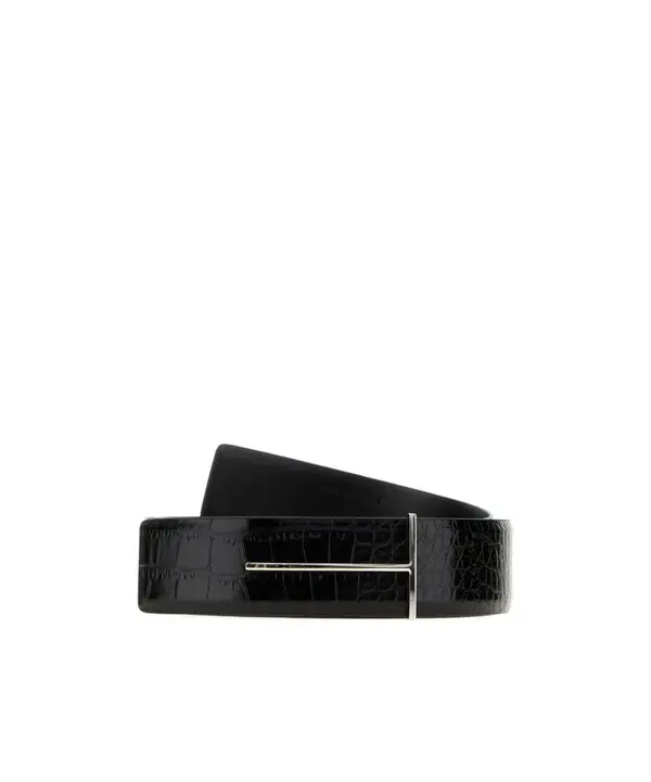 TOM FORD Leather Reversible Belt - Black