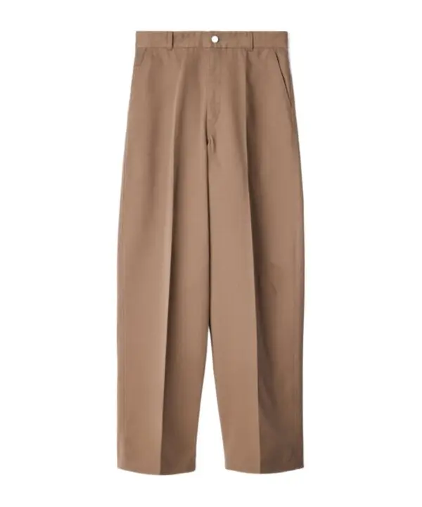 LEMAIRE Polycotton Twill Barrel Pants - Chestnut