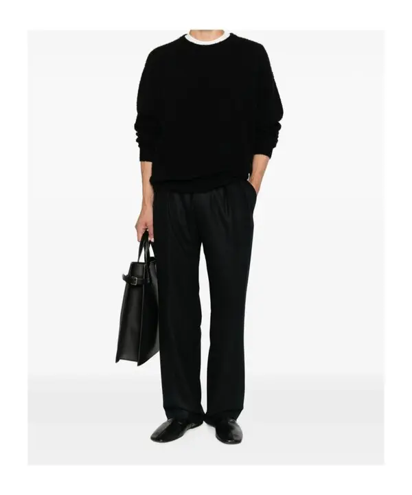 ROBERTO COLLINA Oversized Crew Neck Knit Sweater