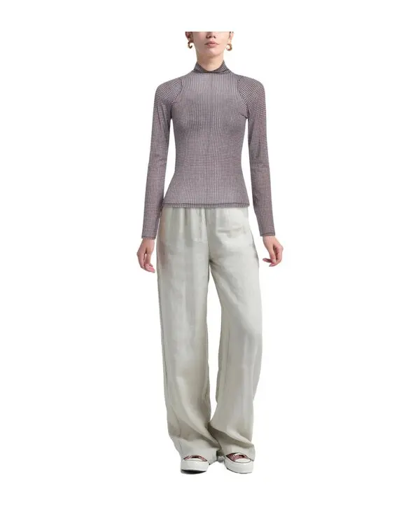 Rag & Bone Houndstooth Longsleeve Turtleneck Tshirt