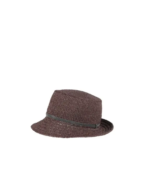 Brunello Cucinelli Midbrim Straw Bucket Hat - Black