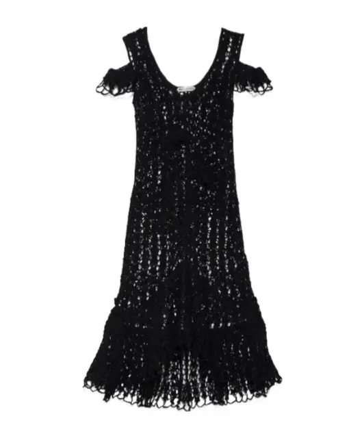 J.W.ANDERSON Snowdrop Detail Crochet Dress - Black