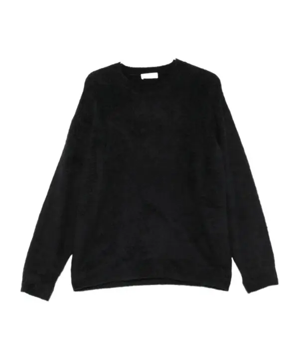 ROBERTO COLLINA Oversized Crew Neck Knit Sweater - Nero