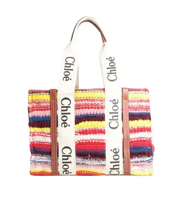Chloé Multicolor Knitted Tote Bag