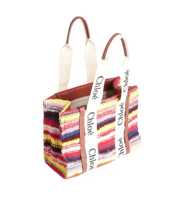 Chloé Multicolor Knitted Tote Bag