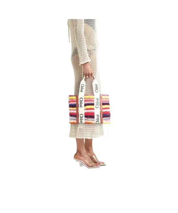 Chloé Multicolor Knitted Tote Bag