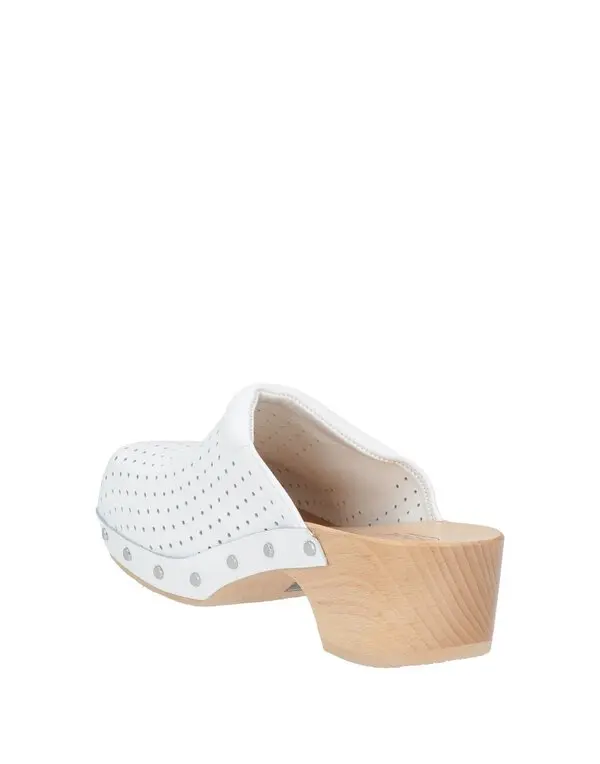 Balenciaga Perforated Leather Clogs - No