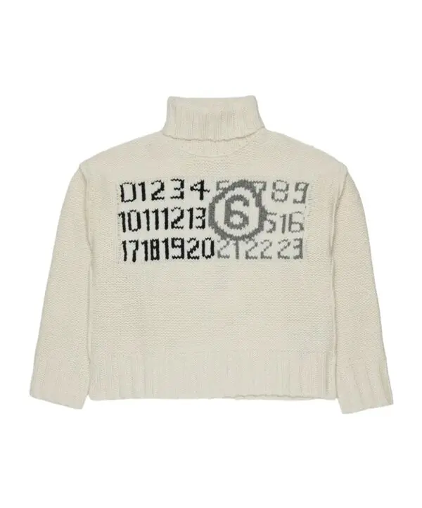 MAISON MARGIELA Numeric-logo Turtleneck Sweater