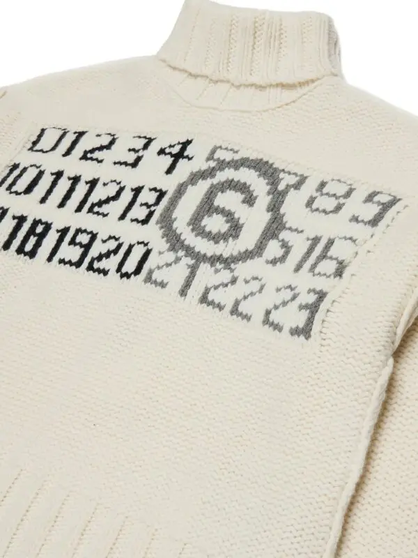 MAISON MARGIELA Numeric-logo Turtleneck Sweater