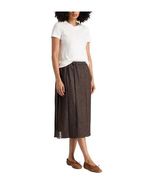 Brunello Cucinelli Multicolor Denim Tulle Skirt