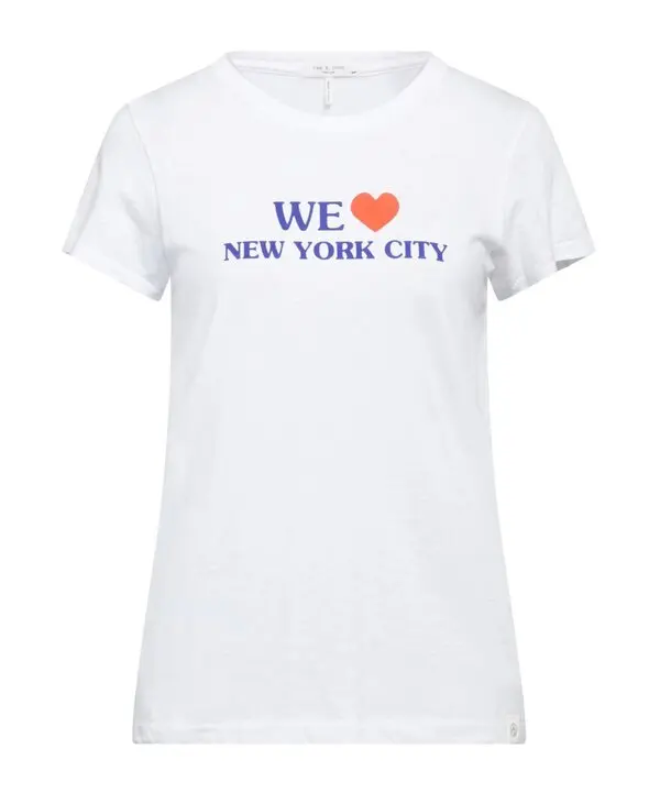 Rag & Bone Printed Shortsleeve Tshirt - White
