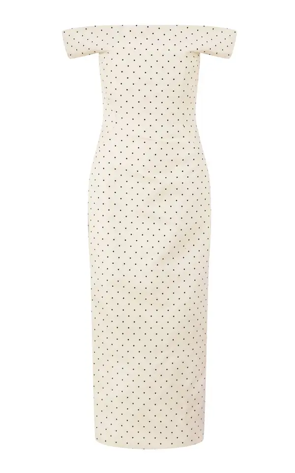 Lela Rose Polka Dot Dress - Ivory