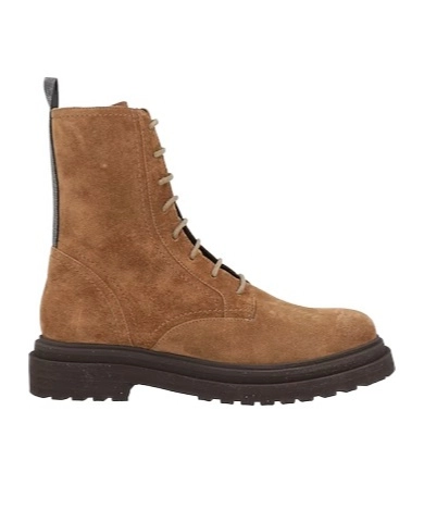 Brunello Cucinelli Solidcolor Laceup Ankle Boots