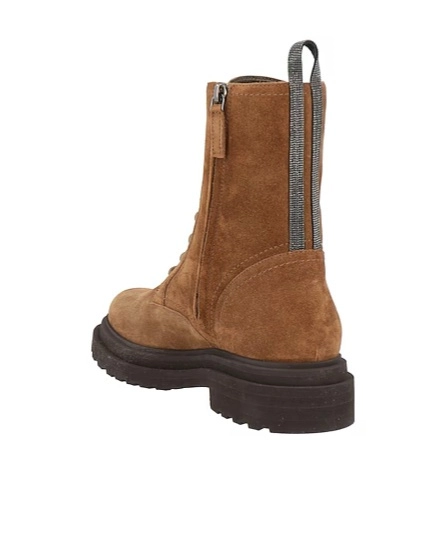 Brunello Cucinelli Solidcolor Laceup Ankle Boots