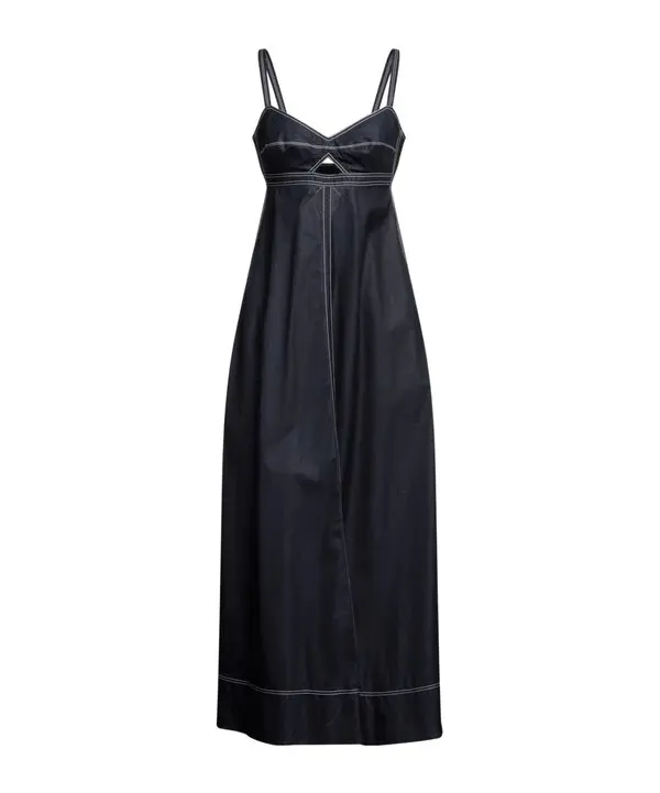 Tory Burch Solid-colored Sleeveless Flared Dress