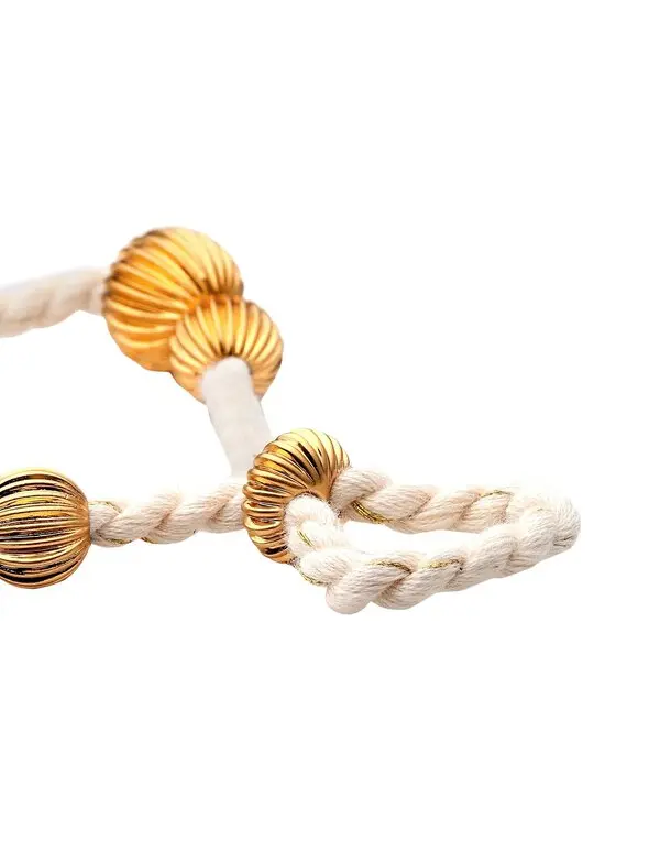 Tory Burch Woven Bracelet With Logo Detail
