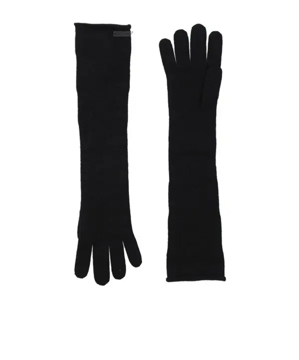 Saint Laurent Lightweight Knitted Gloves - Black