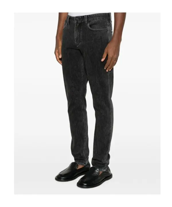Emporio Armani Logo-plaque Straight-leg Jeans