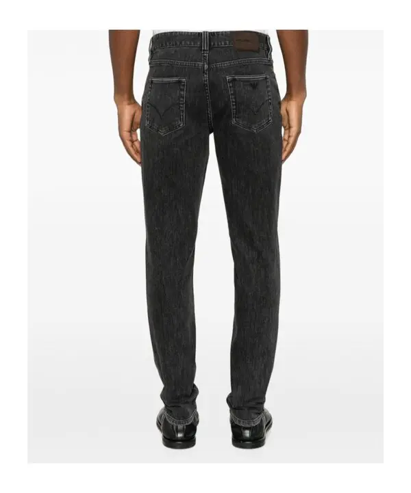 Emporio Armani Logo-plaque Straight-leg Jeans