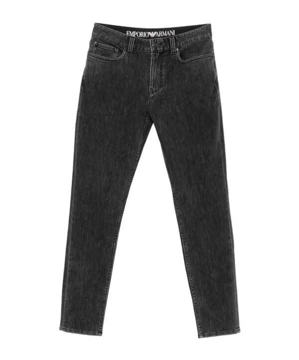 Emporio Armani Logo-plaque Straight-leg Jeans