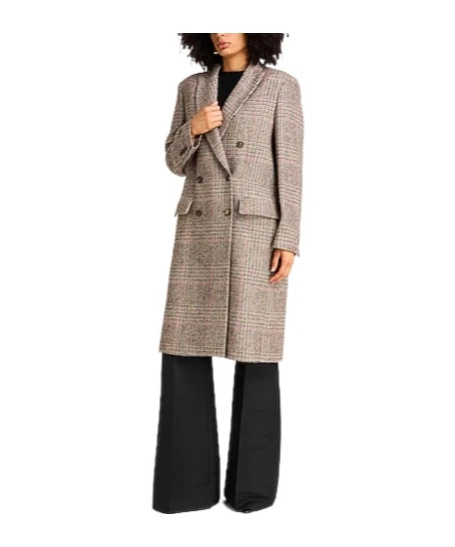 Brunello Cucinelli Classic Plaid Doublebreasted Coat