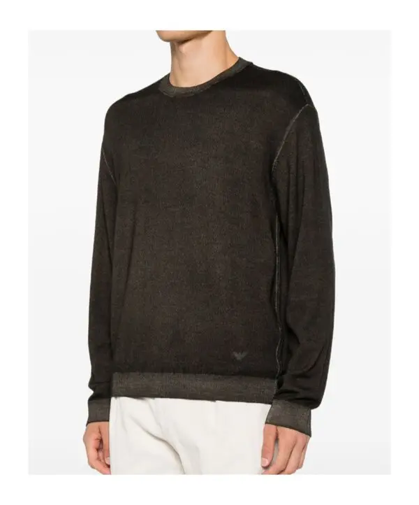 Emporio Armani Ribbed-trim Wool Sweater