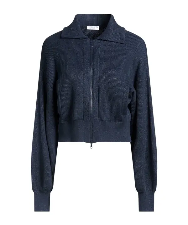 Brunello Cucinelli Minimalist Metallic Knit Jacket