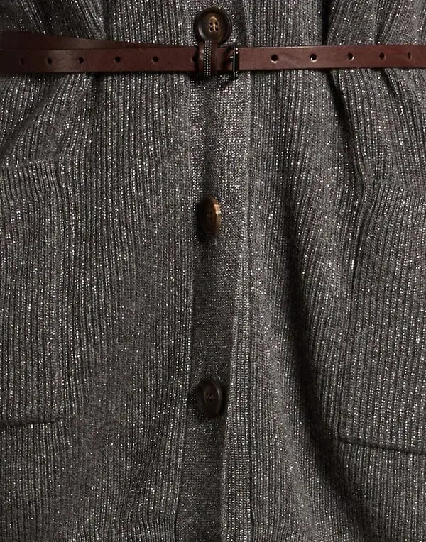 Brunello Cucinelli Solid-colored Metallic Knit Vest
