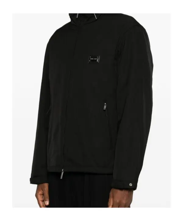 Emporio Armani Logo-plaque High-neck Jacket