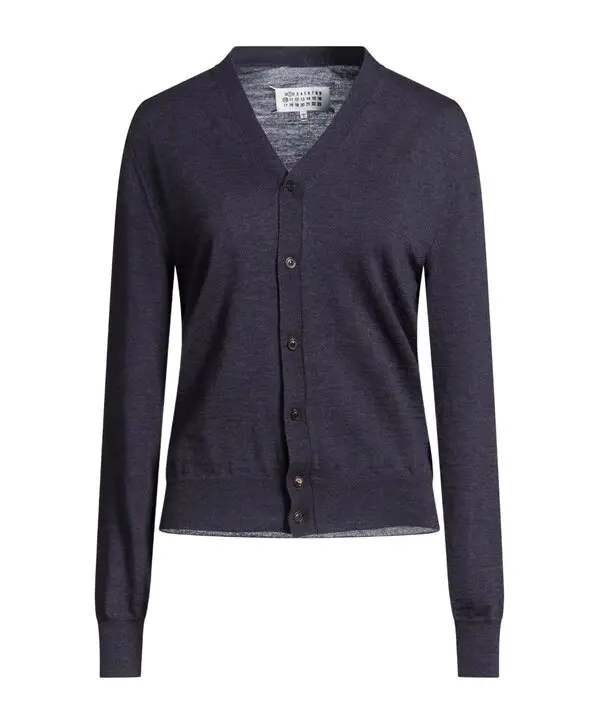 MAISON MARGIELA Lightweight Wool Knit Longsleeve Top - Blue