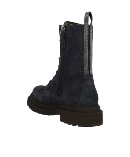Brunello Cucinelli Roundtoe Laceup Ankle Boots