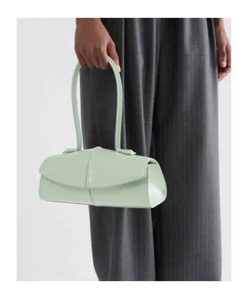 JIL SANDER Linea Piping Leather Shoulder Bag