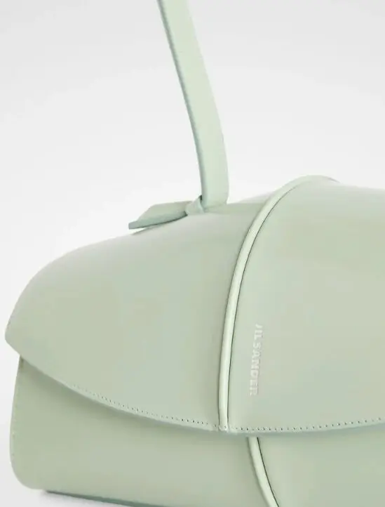 JIL SANDER Linea Piping Leather Shoulder Bag