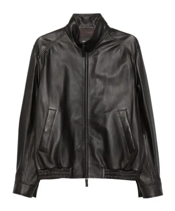 Emporio Armani High-neck Zip-up Jacket - Meteorite
