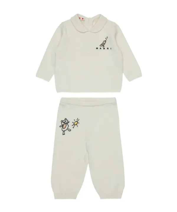 Marni Embroidered-logo Tracksuit Set - White