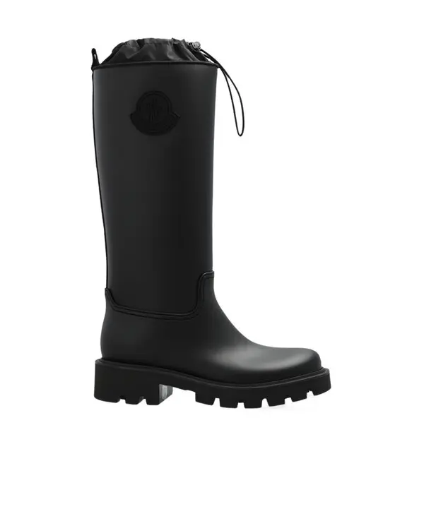 Moncler Kickstream High Drawstring Boots - Black