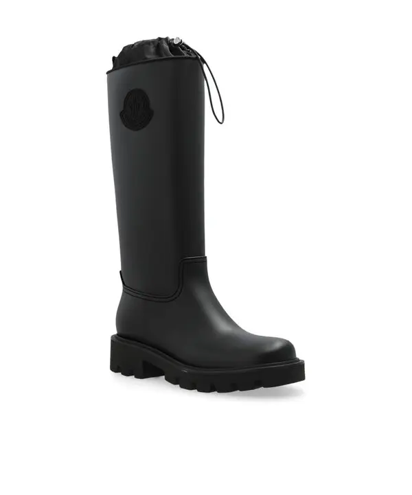 Moncler Kickstream High Drawstring Boots - Black