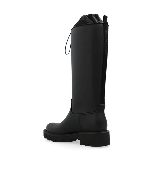 Moncler Kickstream High Drawstring Boots - Black
