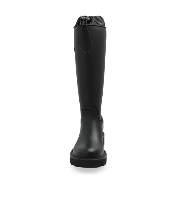 Moncler Kickstream High Drawstring Boots - Black